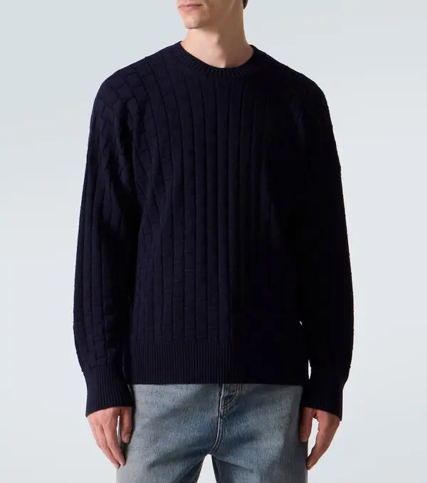 Plan C Ribbed-knit Merino Wool Sweater