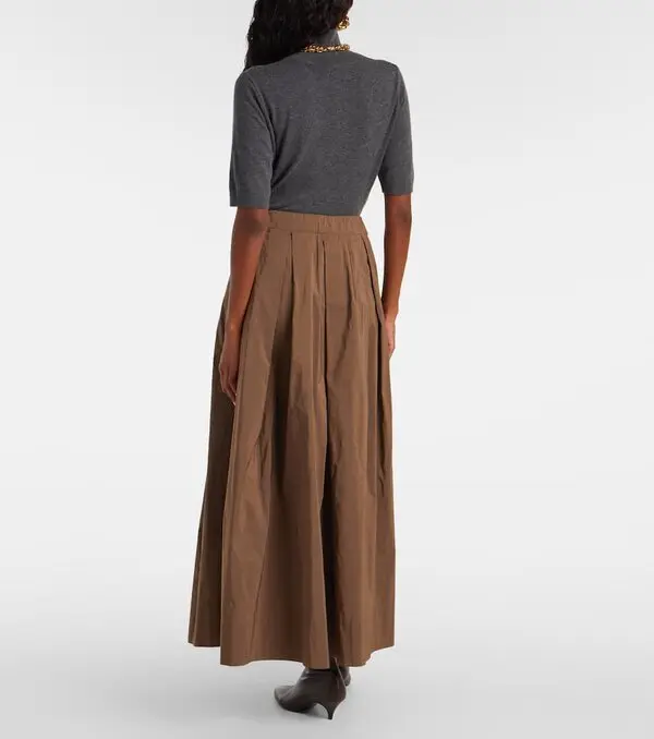Max Mara Aloe Cotton-blend Maxi Skirt