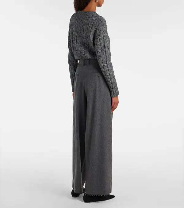 Max Mara High-rise Straight Wool Pants