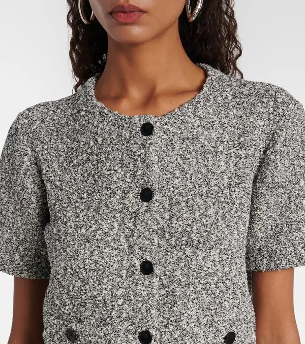 Tory Burch Cropped Tweed Top