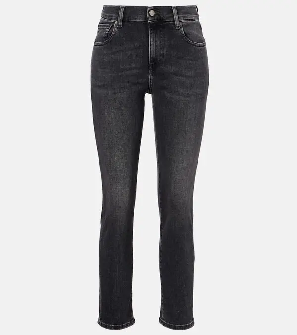 Ag Cropped Mid-rise Slim Jeans