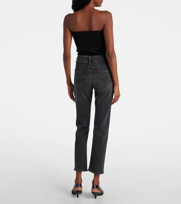 Ag Cropped Mid-rise Slim Jeans
