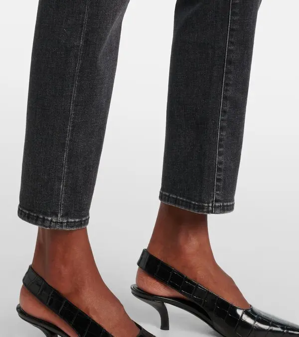 Ag Cropped Mid-rise Slim Jeans
