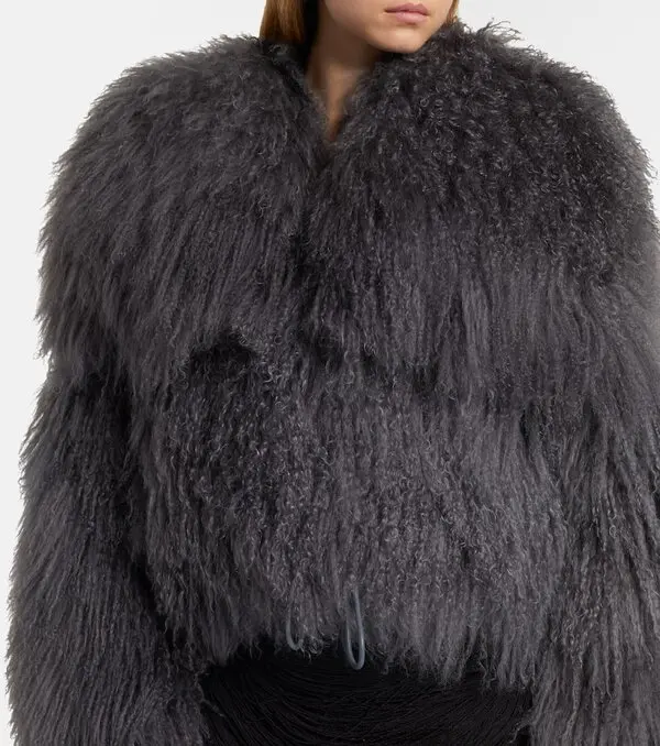 Attico Shearling Jacket - Grey