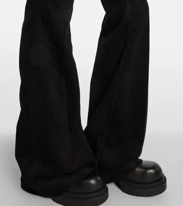 Rick Owens Bolan Flared Corduroy Pants - Black