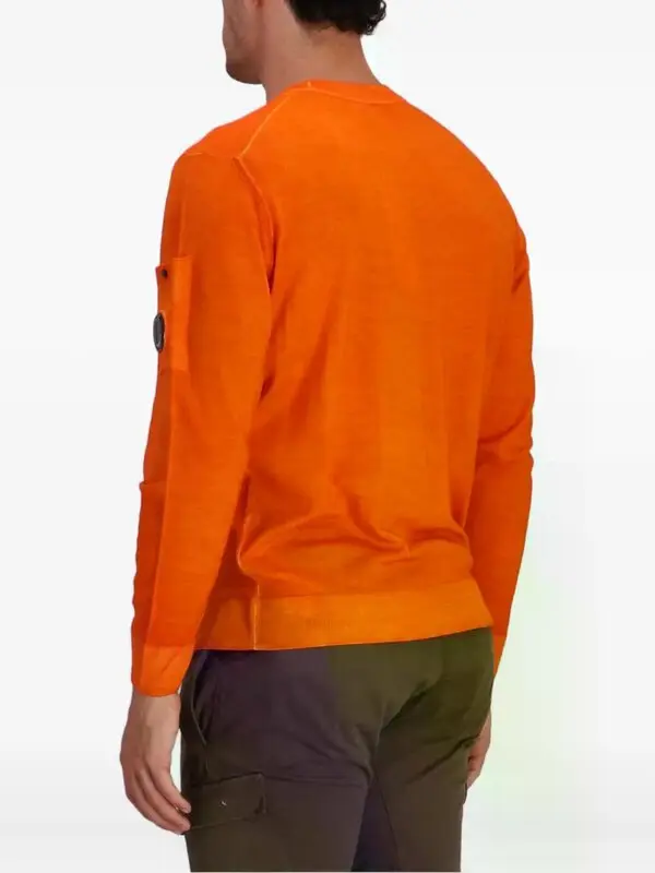 C.P. COMPANY Lens-detail Crew-neck Sweater - Orange