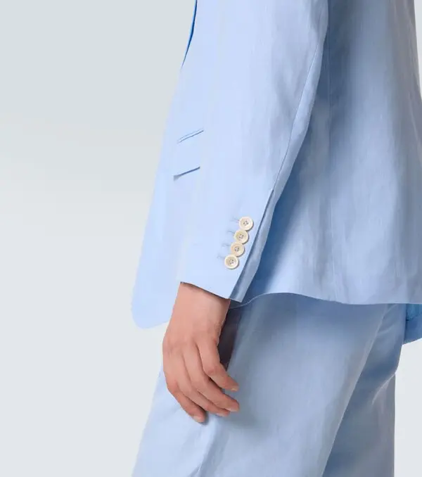 Dolce & Gabbana Sicilia Linen Blazer - Blue