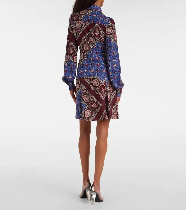 Rabanne Gathered Paisley Printed Shirt