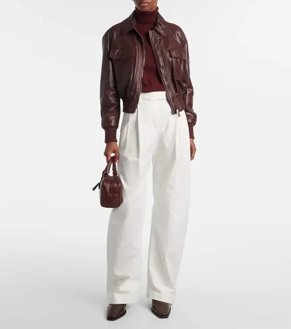 Brunello Cucinelli Monili Leather Knee-high Boots