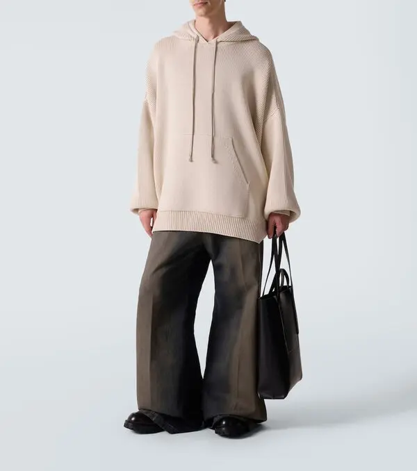 Rick Owens Ribbed-knit Virgin Wool Hoodie