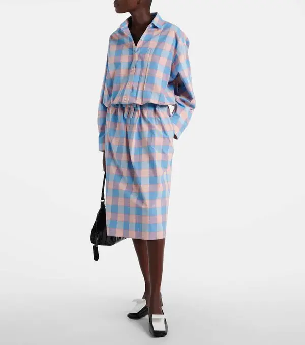 Prada Checked Cotton Poplin Shirt