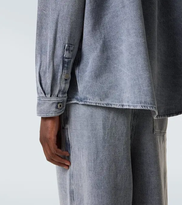 Loewe Cotton And Linen Canvas Shirt