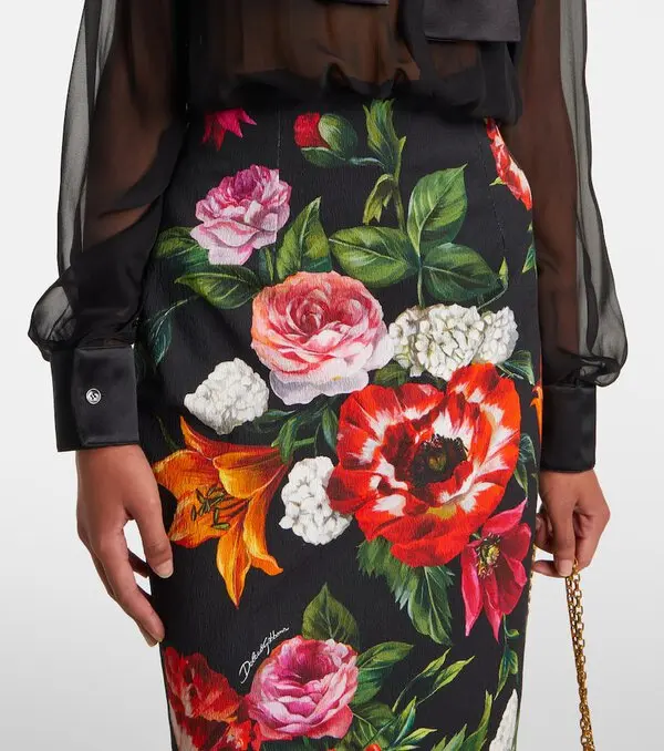 Dolce & Gabbana Floral Pencil Skirt