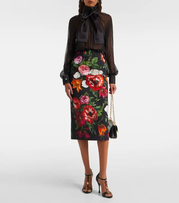 Dolce & Gabbana Floral Pencil Skirt
