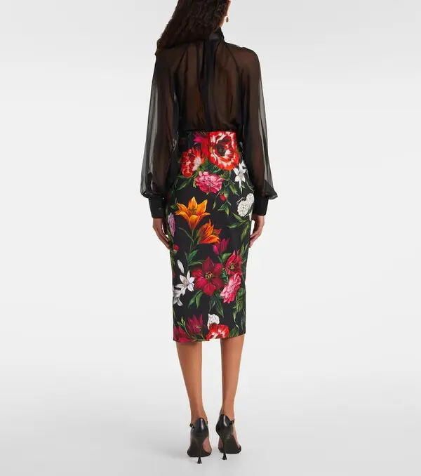 Dolce & Gabbana Floral Pencil Skirt