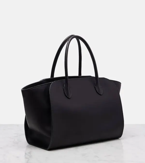 THE ROW Marlo 12 Leather Tote Bag - Black