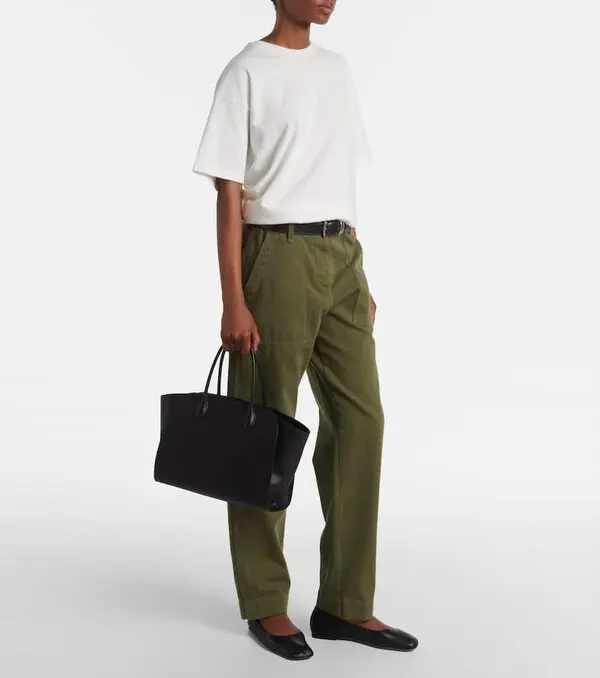 THE ROW Marlo 12 Leather Tote Bag - Black