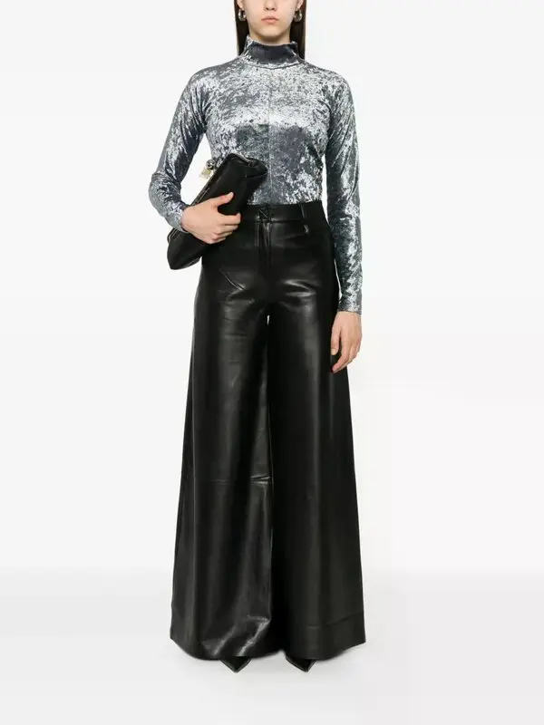 FORTE_FORTE Velvet Turtleneck Top - Grey