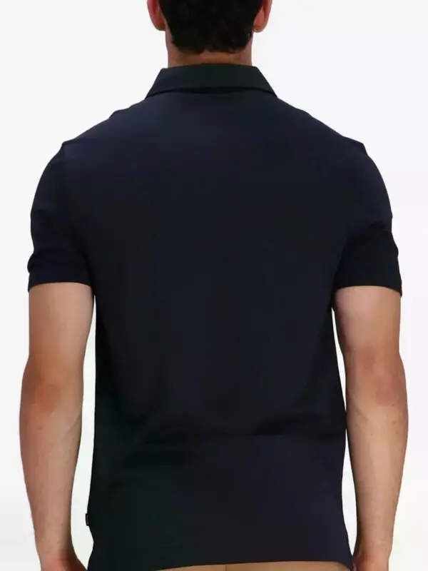 BOSS Zip-neck Polo Shirt - Blue
