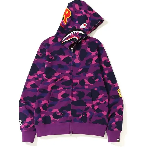 A BATHING APE Camo 2nd Shark Full Zip Hoodie