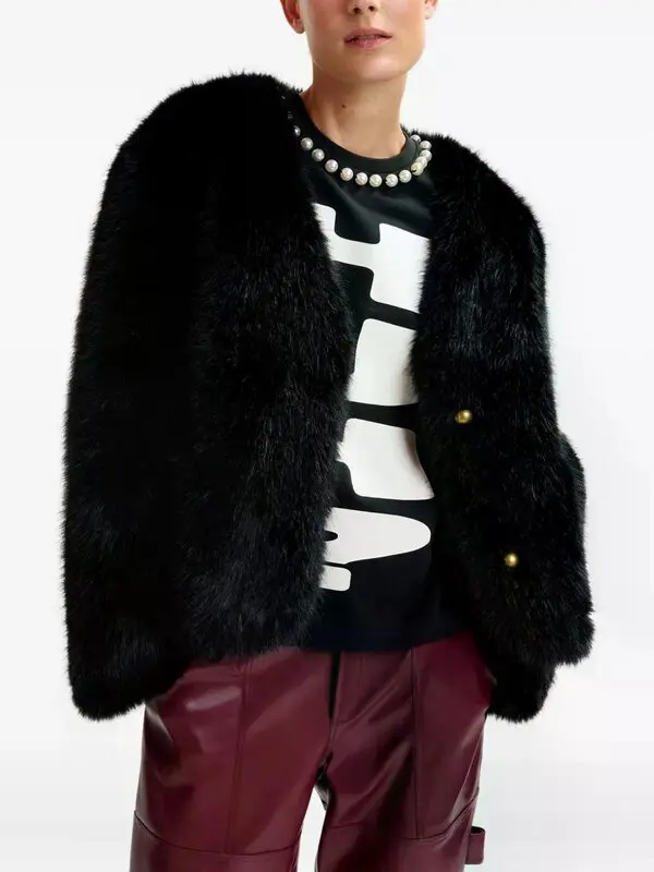 Essentiel Antwerp Faux-fur Button Jacket