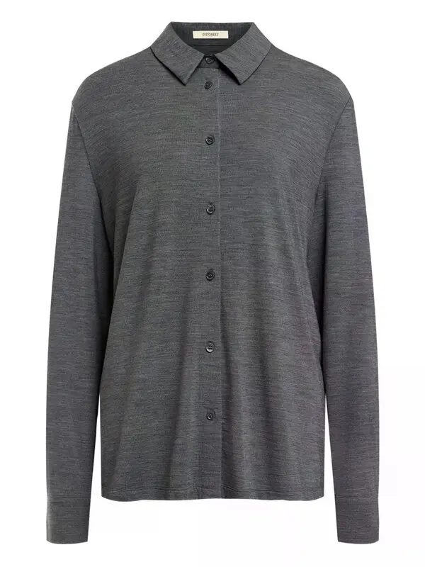 12 STOREEZ Long-sleeve Button-down Shirt