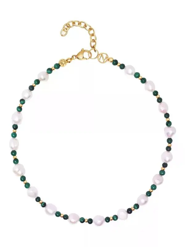 NIALAYA JEWELRY Capri Pearl Choker Necklace - Gold