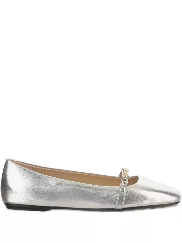 Pinko Chain-embellished Ballet Flats - Silver