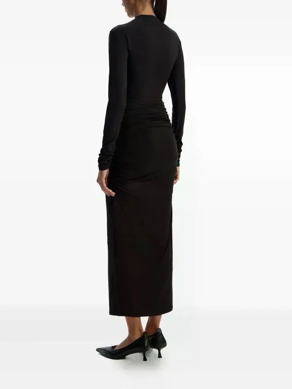 12 STOREEZ Draped Cowl-neck Midi Dress