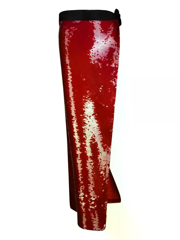 MARIA CALDERARA Sequined Skirt - Red