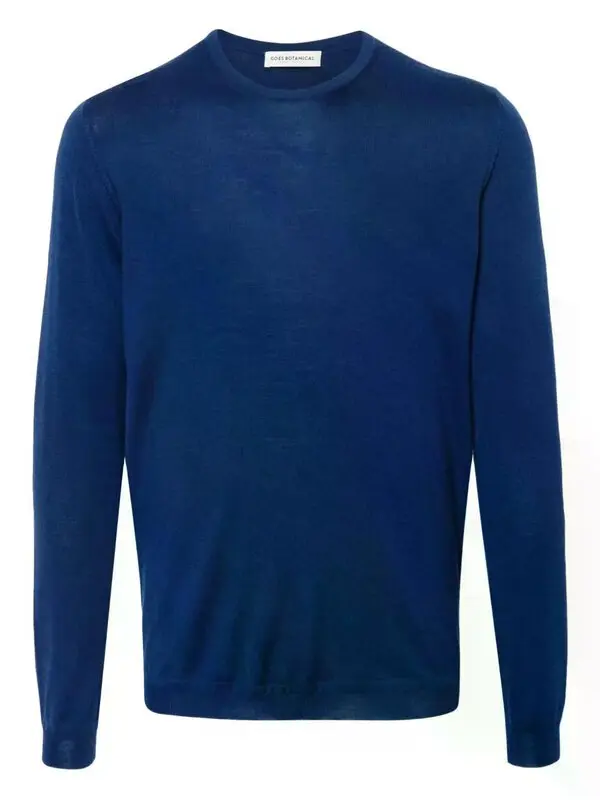 GOES BOTANICAL Crew-neck Long-sleeve Sweater - Blue