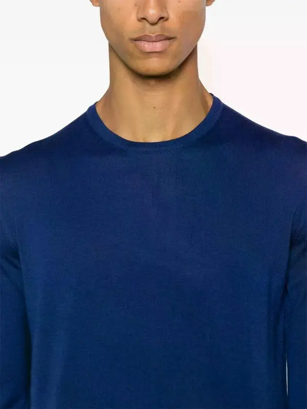 GOES BOTANICAL Crew-neck Long-sleeve Sweater - Blue