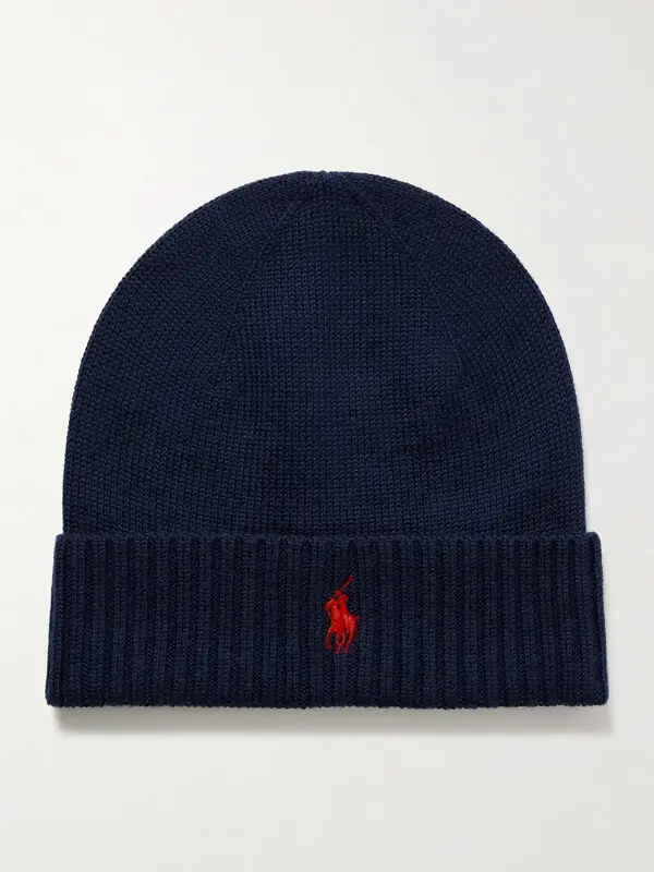 Polo Ralph Lauren Logo-embroidered Wool Beanie - Blue