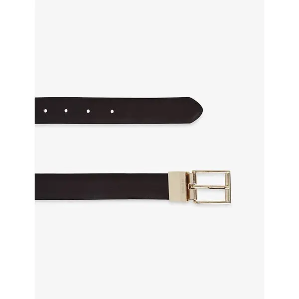 REISS Leather Belt - Black