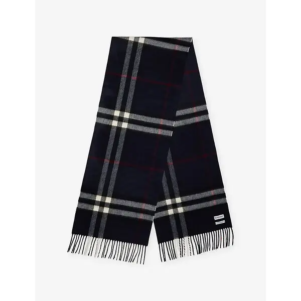 Burberry Check-pattern Cashmere Scarf - Ink
