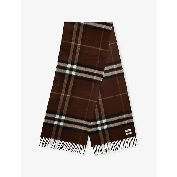 Burberry Check-pattern Cashmere Scarf