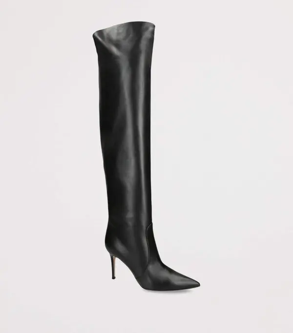 GIANVITO ROSSI Leather Hansen Knee-high Boots - Black