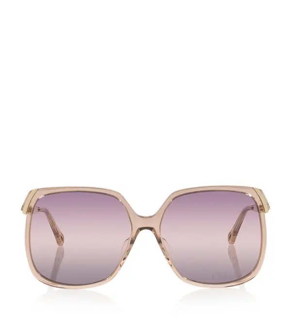 Chloé Ch0286s Rectangle Sunglasses - Brown