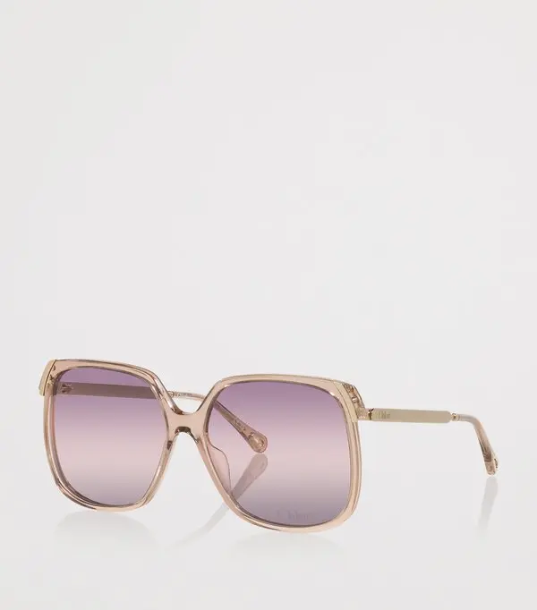 Chloé Ch0286s Rectangle Sunglasses - Brown
