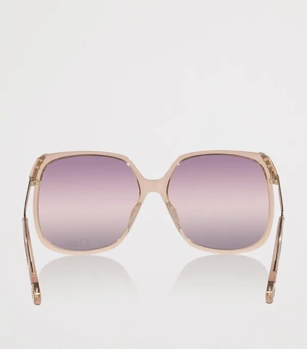 Chloé Ch0286s Rectangle Sunglasses - Brown
