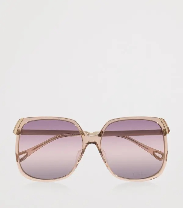 Chloé Ch0286s Rectangle Sunglasses - Brown
