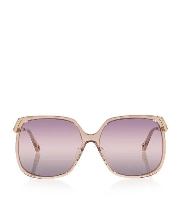 Chloé Ch0286s Rectangle Sunglasses - Brown