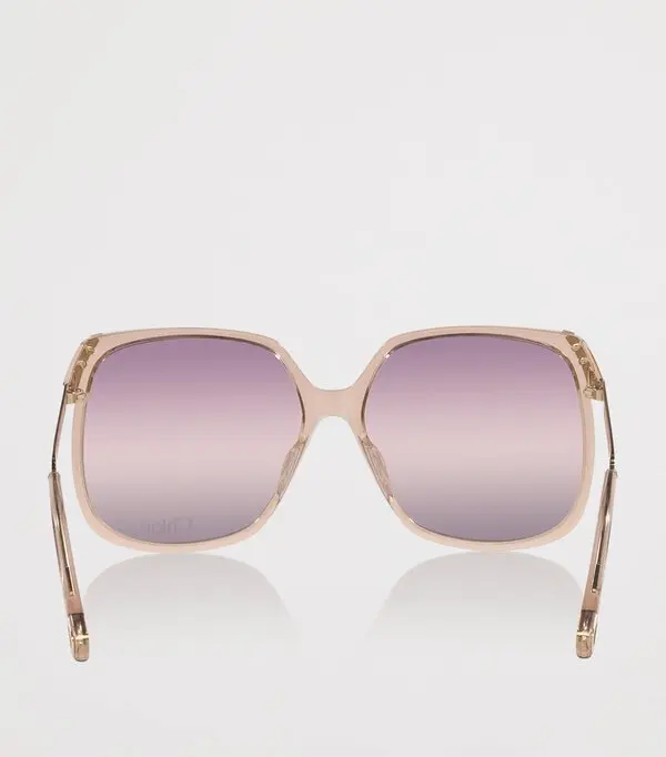 Chloé Ch0286s Rectangle Sunglasses - Brown