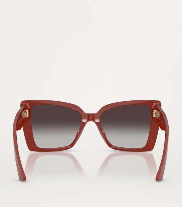 JIMMY CHOO Acetate Butterfly Sunglasses - Red