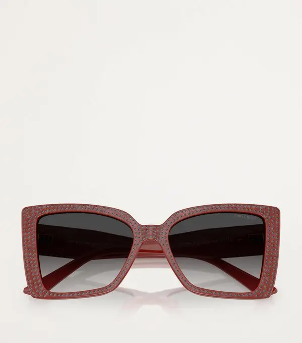 JIMMY CHOO Acetate Butterfly Sunglasses - Red