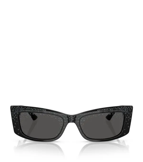 JIMMY CHOO Rectangular Sunglasses - Black