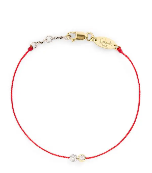 REDLINE Two-tone And Diamond Thread Bracelet - Red