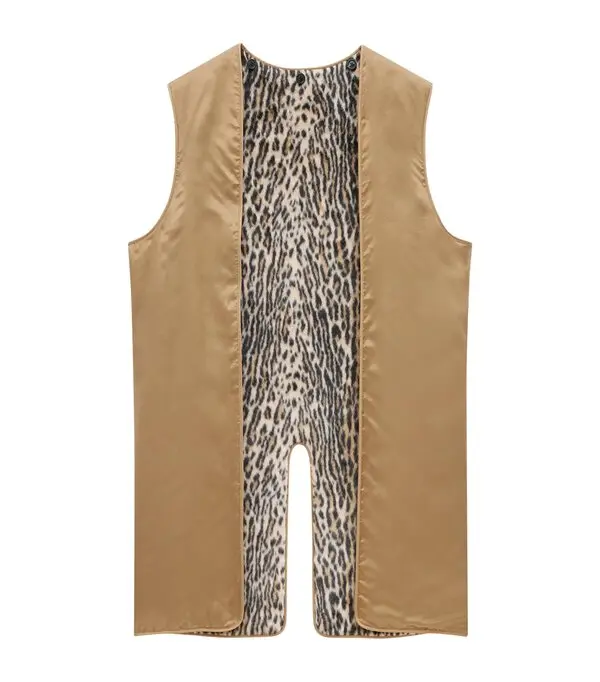 Saint Laurent Cotton Gabardine Faux-fur Lined Overcoat - Beige