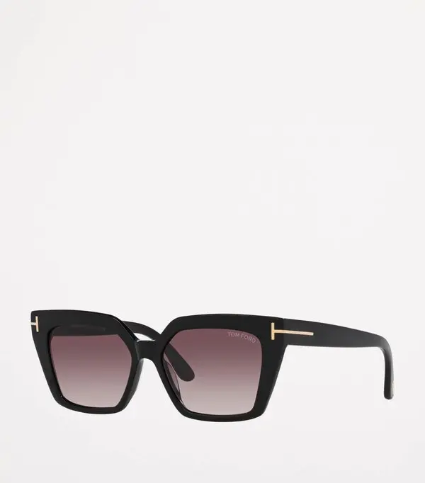 TOM FORD Acetate Cat Eye Sunglasses - Black