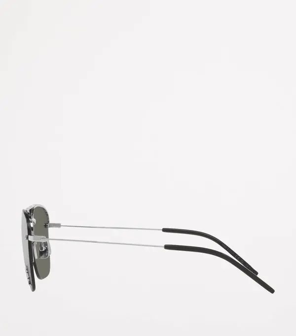 Saint Laurent Metal Aviator Sunglasses - Silver
